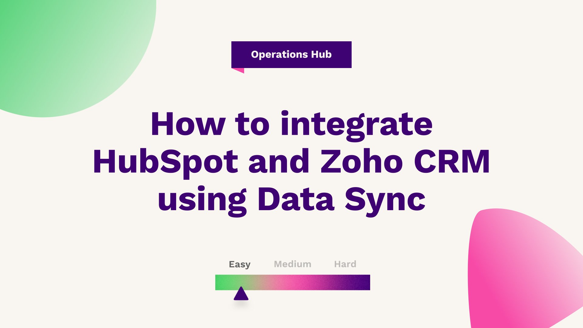 How To Integrate Hubspot And Zoho Crm Using Data Sync